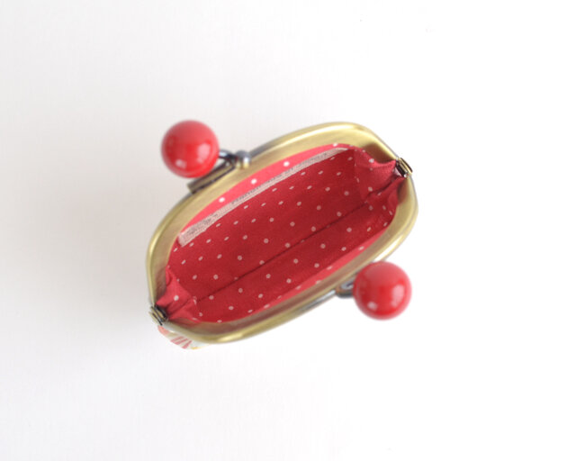 赤玉 リバティ花柄がまぐち(S) - Liberty "Felda" [742] | iichi ハンドメイド・クラフト作品・手仕事品の通販