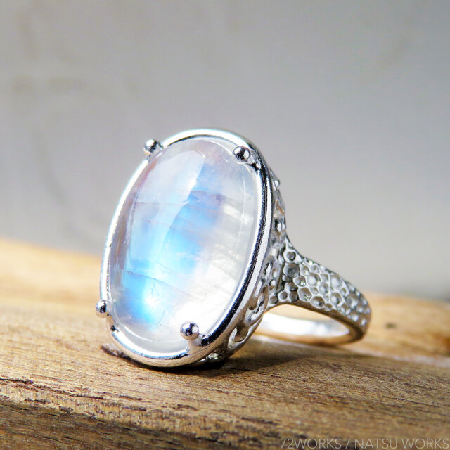 ムーンストーン リング ＊ Moonstone Ring 0 | iichi 日々の暮らしを心地よくするハンドメイドやアンティークのマーケットプレイス