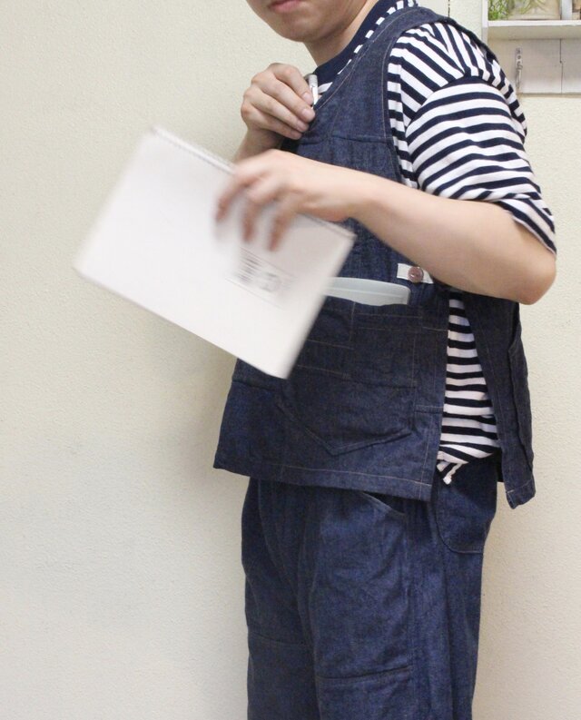 DENIM POJAGI APRONVEST | iichi ハンドメイド・クラフト作品・手仕事品の通販
