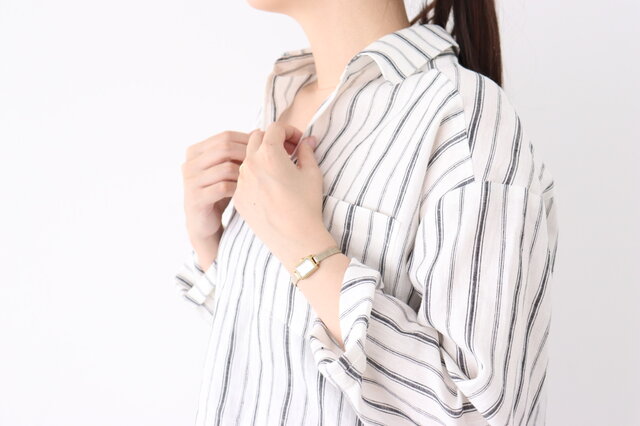 リネンスキッパーシャツ ストライプ No.192 | iichi ハンドメイド・クラフト作品・手仕事品の通販