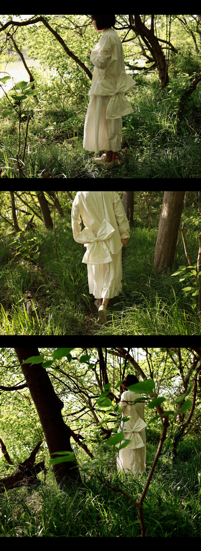 リボントートバッグ totebag [a white bag ]037 | iichi ハンドメイド・クラフト作品・手仕事品の通販