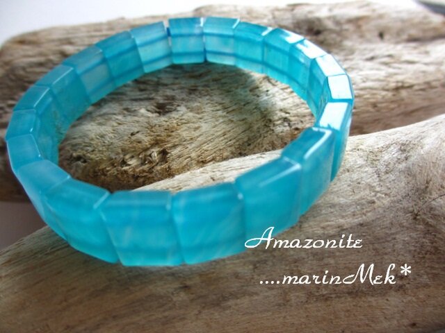 marinMek*】アマゾナイト バングル | iichi ハンドメイド・クラフト作品・手仕事品の通販