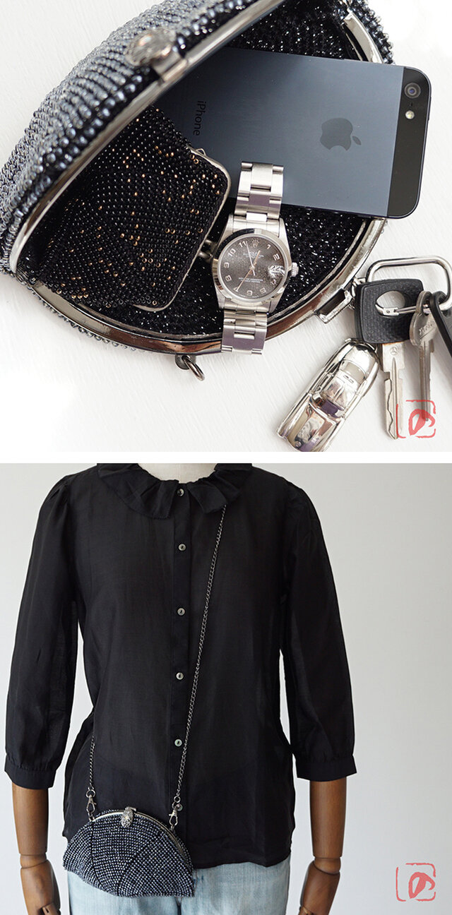 ばあば作☆キラキラプチバッグ（magnifique・1532） | iichi 日々の暮らしを心地よくするハンドメイドやアンティークのマーケットプレイス