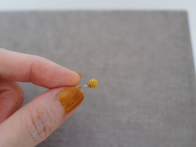 odango pierce ミモザ | iichi ハンドメイド・クラフト作品・手仕事品の通販