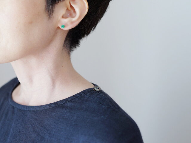 odango pierce ミズイロ | iichi ハンドメイド・クラフト作品・手仕事品の通販