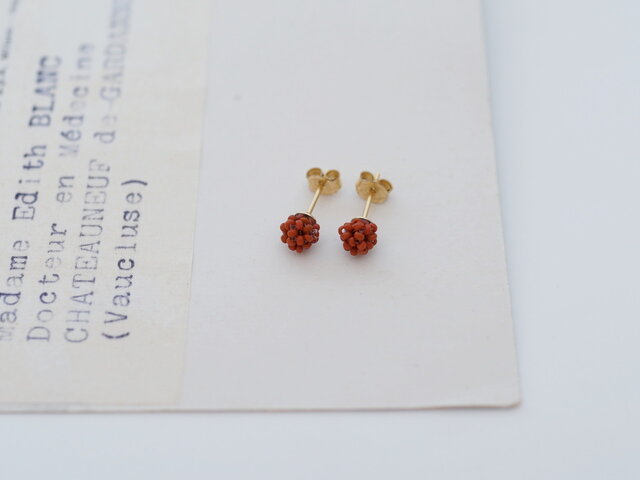 odango pierce ライトブラウン | iichi ハンドメイド・クラフト作品・手仕事品の通販