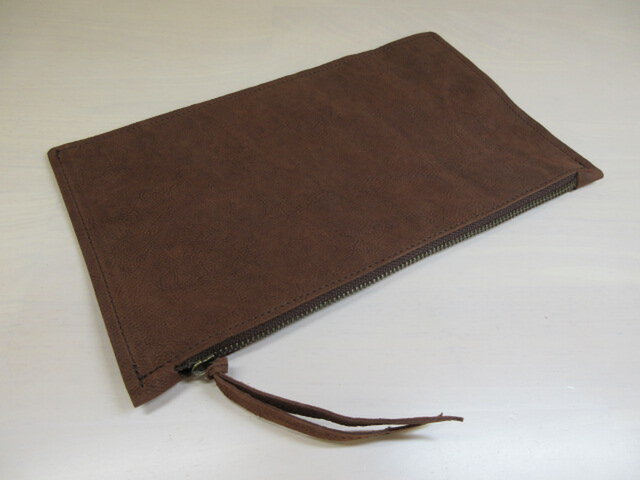 ゴートスキン・A6対応・フラットマルチケース・ダークブラウン・0248 | iichi ハンドメイド・クラフト作品・手仕事品の通販