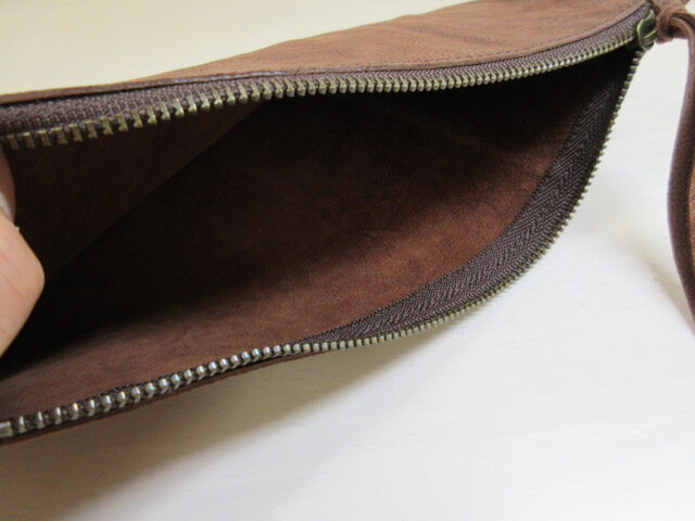 ゴートスキン・A6対応・フラットマルチケース・ダークブラウン・0248 | iichi ハンドメイド・クラフト作品・手仕事品の通販