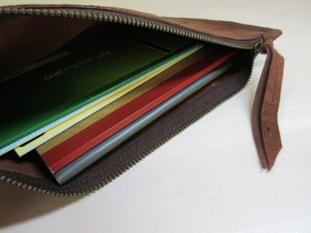 ゴートスキン・A6対応・フラットマルチケース・ダークブラウン・0248 | iichi ハンドメイド・クラフト作品・手仕事品の通販