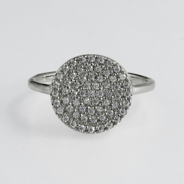 SV925(RH) キュービックジルコニア リング サークル-L / パヴェ | iichi ハンドメイド・クラフト作品・手仕事品の通販