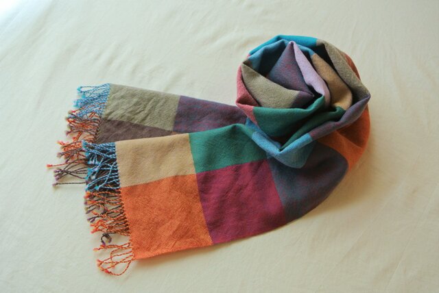 double cloth muffler #24 | iichi 日々の暮らしを心地よくするハンドメイドやアンティークのマーケットプレイス