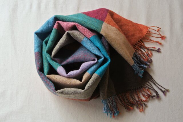 double cloth muffler #24 | iichi 日々の暮らしを心地よくするハンドメイドやアンティークのマーケットプレイス