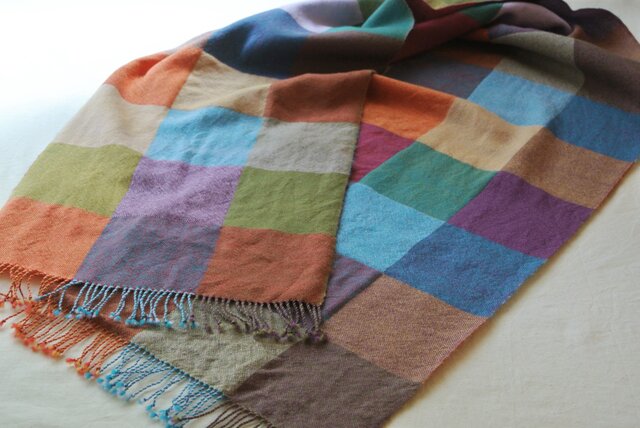 double cloth muffler #24 | iichi ハンドメイド・クラフト作品・手仕事品の通販