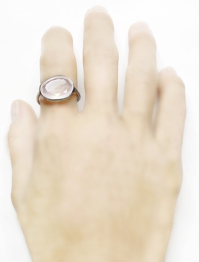 一点もの SV Rose Quartz リング/ 受注制作 | iichi ハンドメイド・クラフト作品・手仕事品の通販