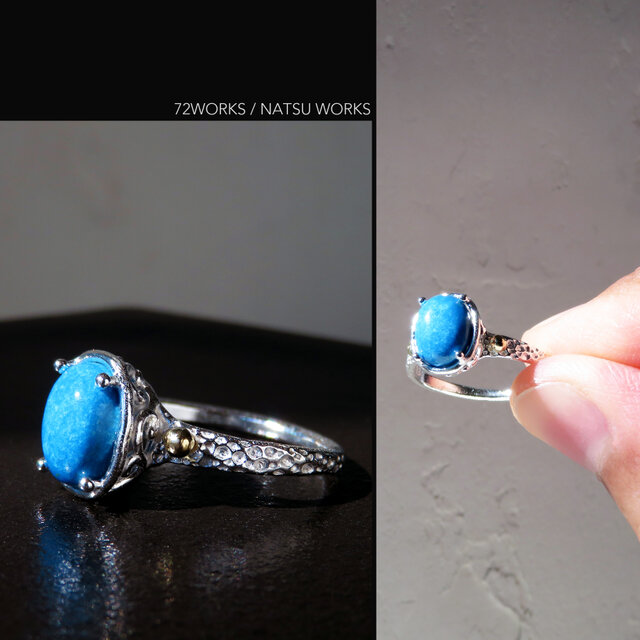 セルレライト リング / Ceruleite Ring | iichi ハンドメイド・クラフト作品・手仕事品の通販
