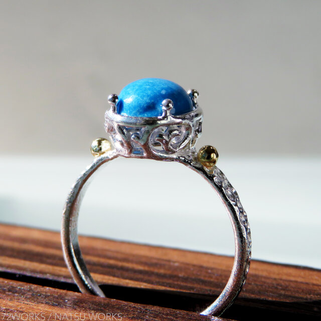 セルレライト リング / Ceruleite Ring | iichi ハンドメイド・クラフト作品・手仕事品の通販