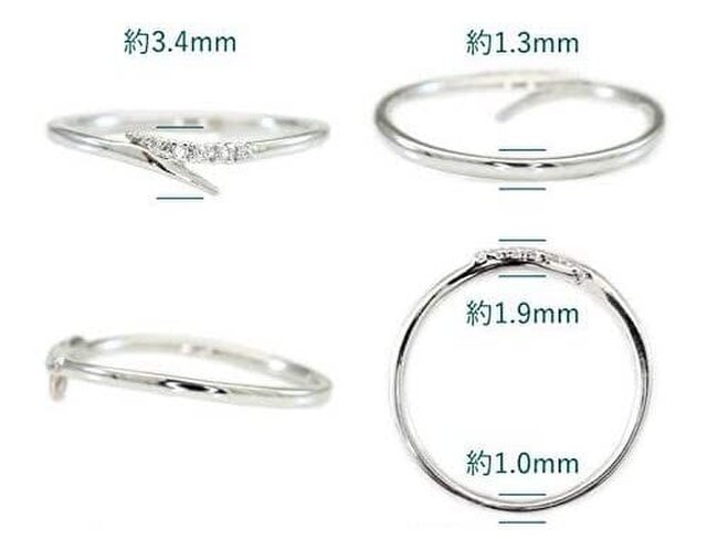 Silver925 ダイヤモンド リング 0.02ct 重ね付け 指輪 ピンキーリング 天然 ダイヤモンド | iichi ハンドメイド・クラフト作品・手仕事品の通販
