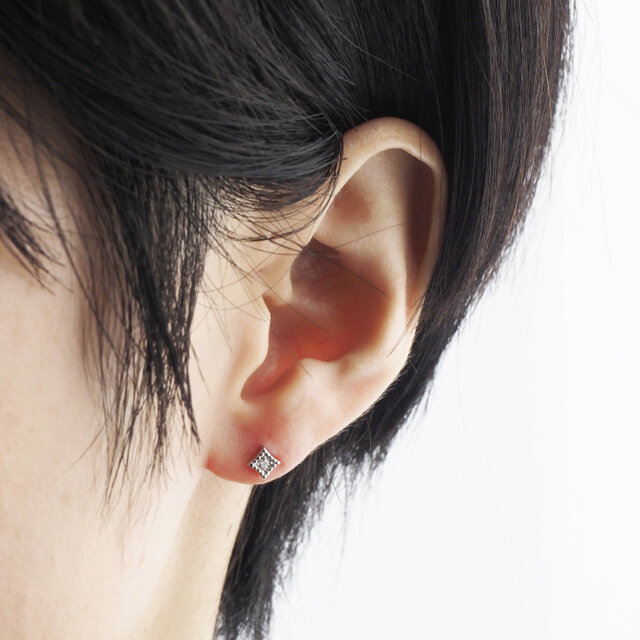 SV925(RH) キュービックジルコニア ピアス / クリスタッロ | iichi ハンドメイド・クラフト作品・手仕事品の通販