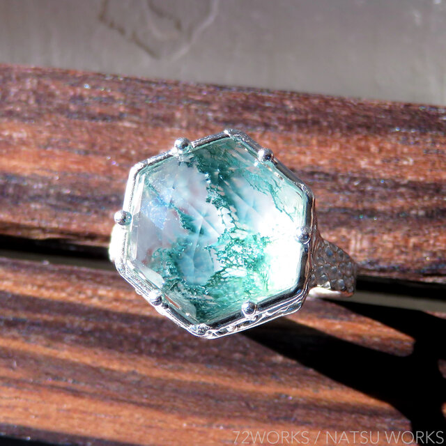 モスアゲート & クォーツ リング / Moss Agate & Quartz Ring | iichi 日々の暮らしを心地よくするハンドメイドやアンティークのマーケットプレイス