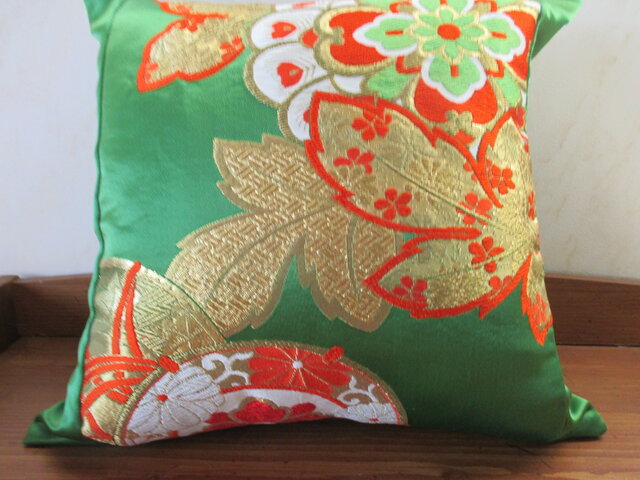 u35 裏地付 帯 クッションカバー(座布団.毛布)ファスナー 40x40cm | iichi ハンドメイド・クラフト作品・手仕事品の通販