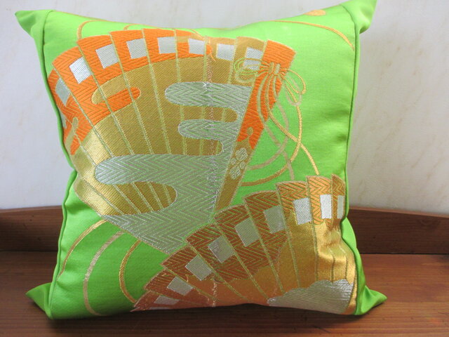 u38 裏地付 帯 クッションカバー(座布団.毛布)ファスナー おしゃれ 小さめ40x40cm | iichi ハンドメイド・クラフト作品・手仕事品の通販