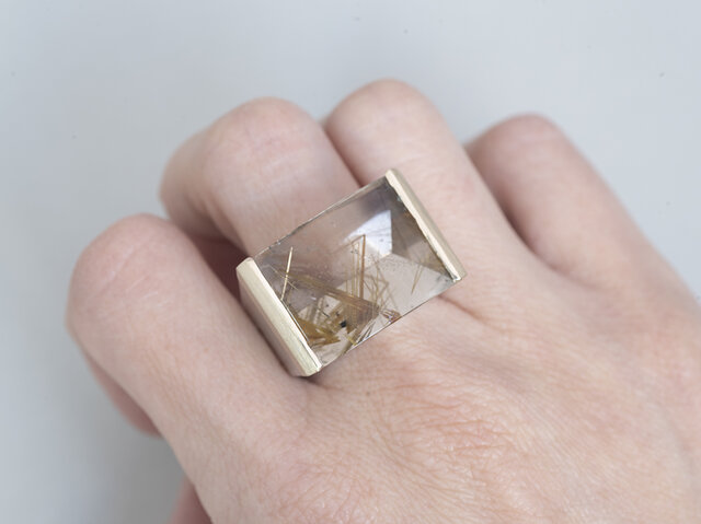 Rutile Quartz "KIMAGURE" Ring | iichi ハンドメイド・クラフト作品・手仕事品の通販