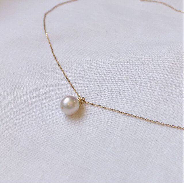 あこや真珠 K18 ピアス cr | iichi ハンドメイド・クラフト作品・手仕事品の通販