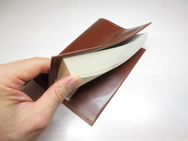 ハヤカワ文庫トールサイズ対応・ブラウン・ゴートスキン・一枚革のブックカバー・0608 | iichi ハンドメイド・クラフト作品・手仕事品の通販