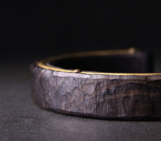 ＜受注制作＞黒檀のバングル メンズ レディース シンプル 0099 | iichi ハンドメイド・クラフト作品・手仕事品の通販