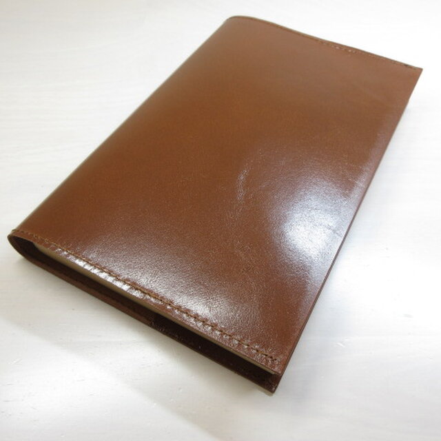 ハヤカワ文庫トールサイズ対応・「HANABIRA」シリーズ・ブラウン・スムースゴート・一枚革のブックカバー・0624 | iichi ハンドメイド・クラフト作品・手仕事品の通販