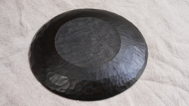 丸皿265 黒拭き漆 #0338 | iichi ハンドメイド・クラフト作品・手仕事品の通販