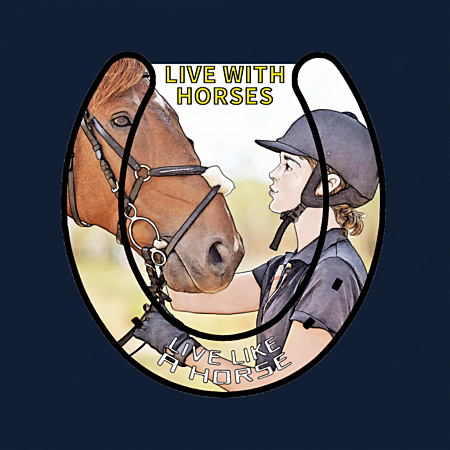 Live with horses Live like a horse ( Horse Wisp ) ウィンドブレーカー ネイビー | iichi ハンドメイド・クラフト作品・手仕事品の通販