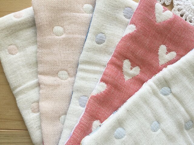 女の子♪ふわふわやわらか♪ミニガーゼハンカチ5P | iichi ハンドメイド・クラフト作品・手仕事品の通販