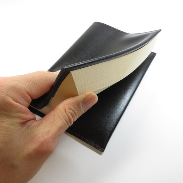 ハヤカワ文庫トールサイズ対応・「HANABIRA」シリーズ・ブラック・スムースゴート・一枚革のブックカバー・0628 | iichi ハンドメイド・クラフト作品・手仕事品の通販