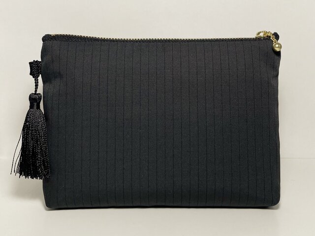 パッチワークのポーチ/16cmファスナー/インテリア生地×着物生地（P16-06） | iichi ハンドメイド・クラフト作品・手仕事品の通販