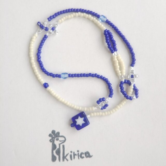 ミルフィオリのスクエアボタン チョーカー&2連ブレスレット （受注製作）(#964) | iichi ハンドメイド・クラフト作品・手仕事品の通販