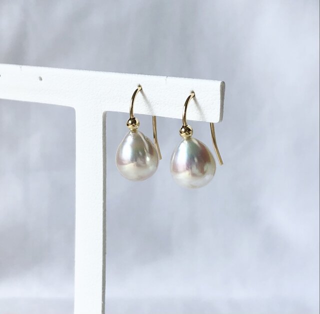 あこや drop ピアス pd | iichi 日々の暮らしを心地よくするハンドメイドやアンティークのマーケットプレイス