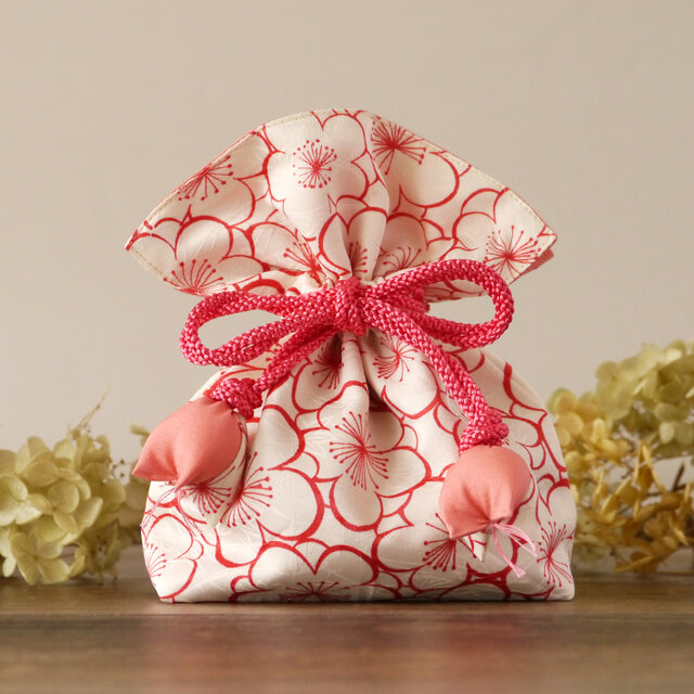 着物 巾着 梅文 幸せを呼ぶFUGURO | iichi ハンドメイド・クラフト作品・手仕事品の通販