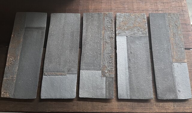 黒釉&黒泥彩 長角板皿 (geometrical pattern− 1) | iichi ハンドメイド・クラフト作品・手仕事品の通販