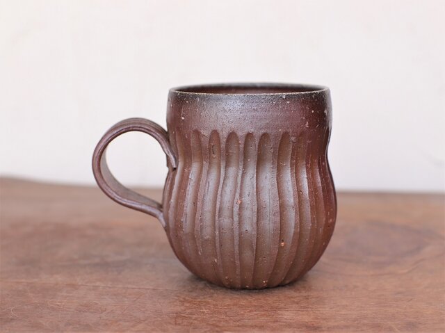 備前焼 コーヒーカップ(鎬) c11-031 | iichi ハンドメイド・クラフト作品・手仕事品の通販