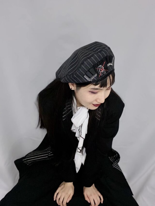 Cross face switching beret meikeiin handmade | iichi ハンドメイド・クラフト作品・手仕事品の通販