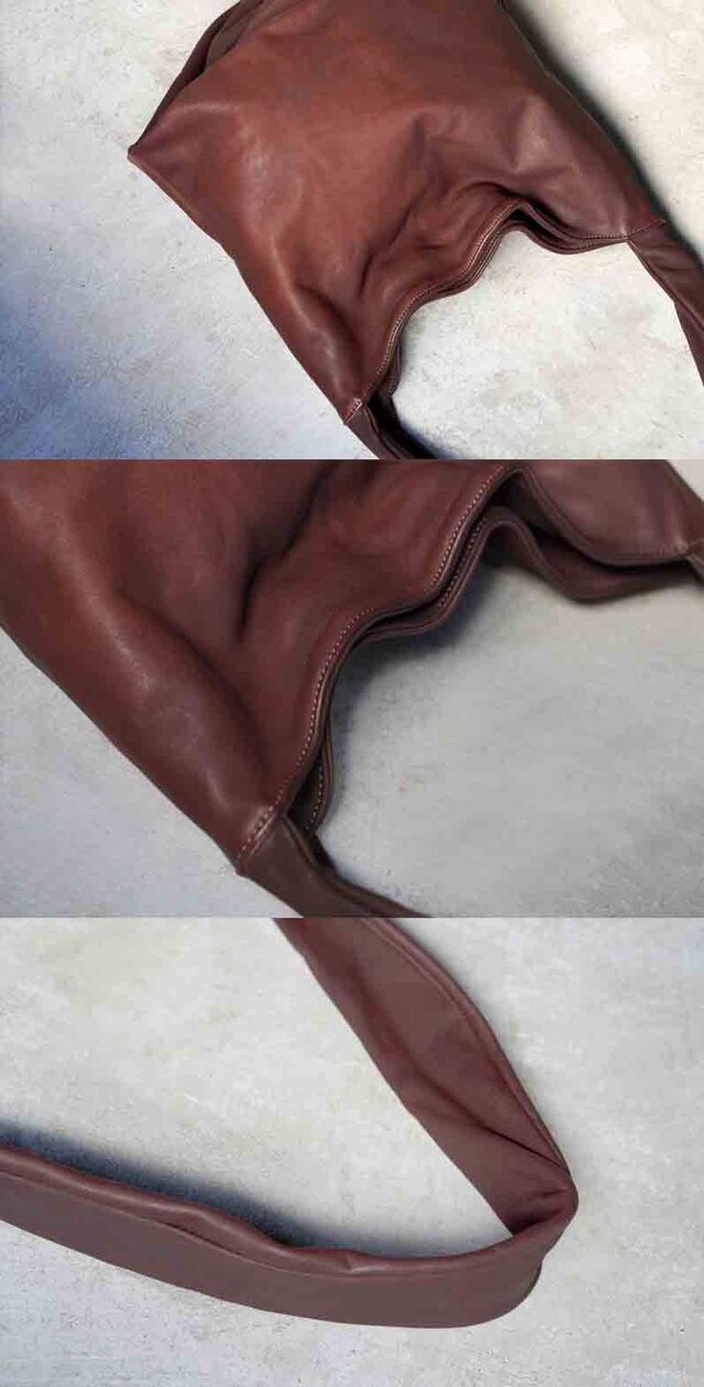 吸い付くようなタッチ感⁂軽く柔らかい袋タイプ・LUA(LA001)＃BROWN⁂ | iichi ハンドメイド・クラフト作品・手仕事品の通販