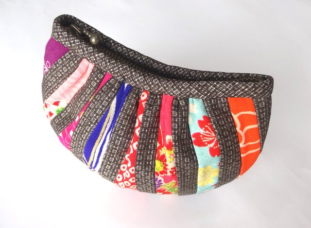 古布 大島 舟形ポーチ no50 | iichi ハンドメイド・クラフト作品・手仕事品の通販