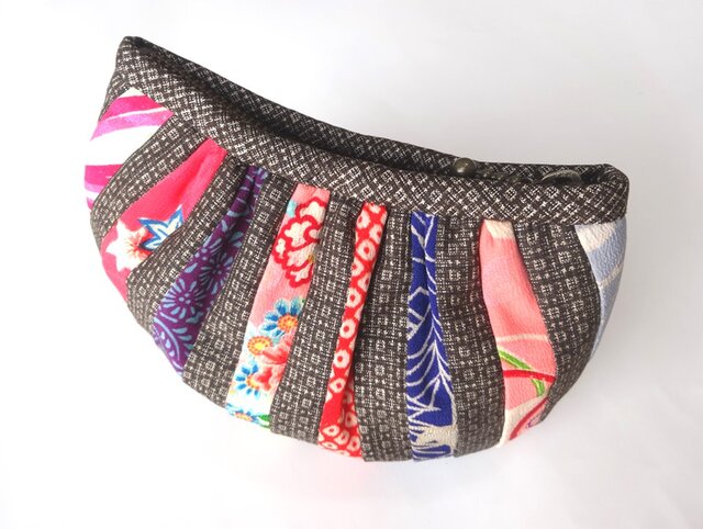 古布 大島 舟形ポーチ no50 | iichi ハンドメイド・クラフト作品・手仕事品の通販