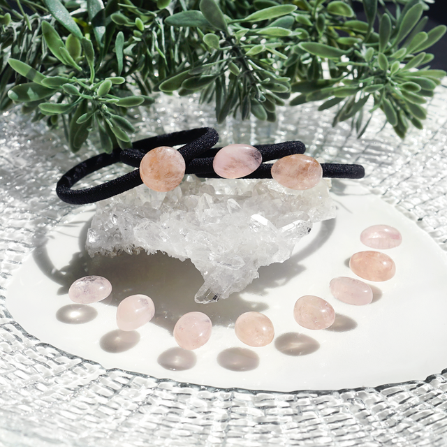 ☆モルガナイトのヘアゴム ～Agnella | iichi ハンドメイド・クラフト作品・手仕事品の通販