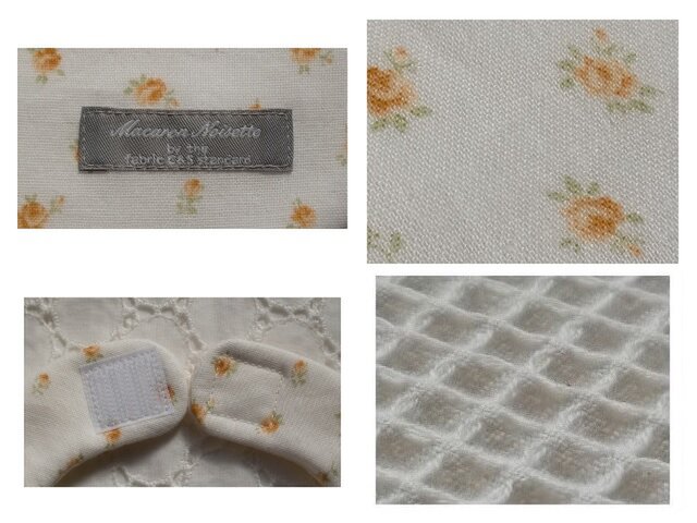 PURE*スタイ*Wガーゼ小バラ柄 イエロー Simple Bib マカロンノワゼット 出産祝い | iichi ハンドメイド・クラフト作品 ...