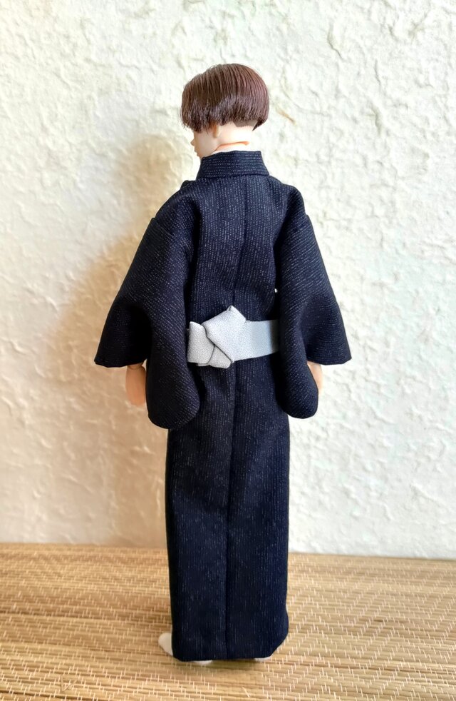 「浮き世の小雨」28cm男子ドール着物＆羽織り | iichi ハンドメイド・クラフト作品・手仕事品の通販