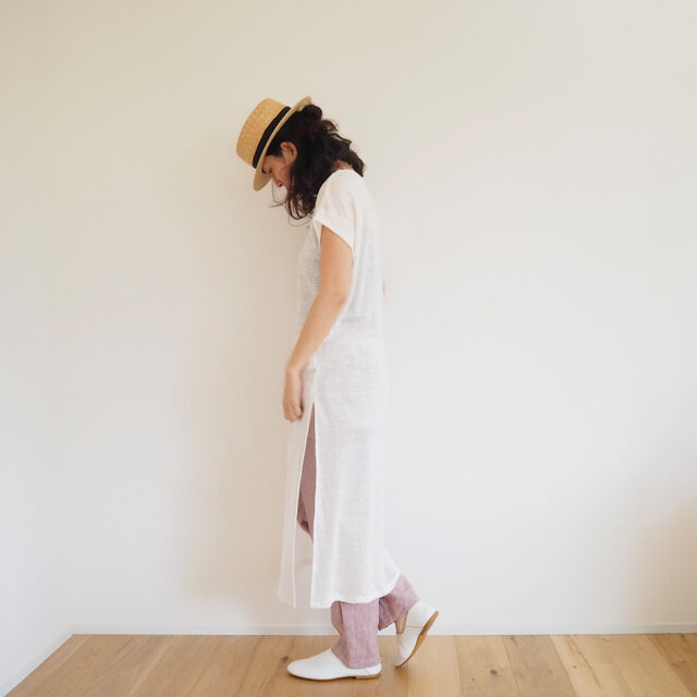 Premiere linen one-piece OFF/W | iichi ハンドメイド・クラフト作品・手仕事品の通販