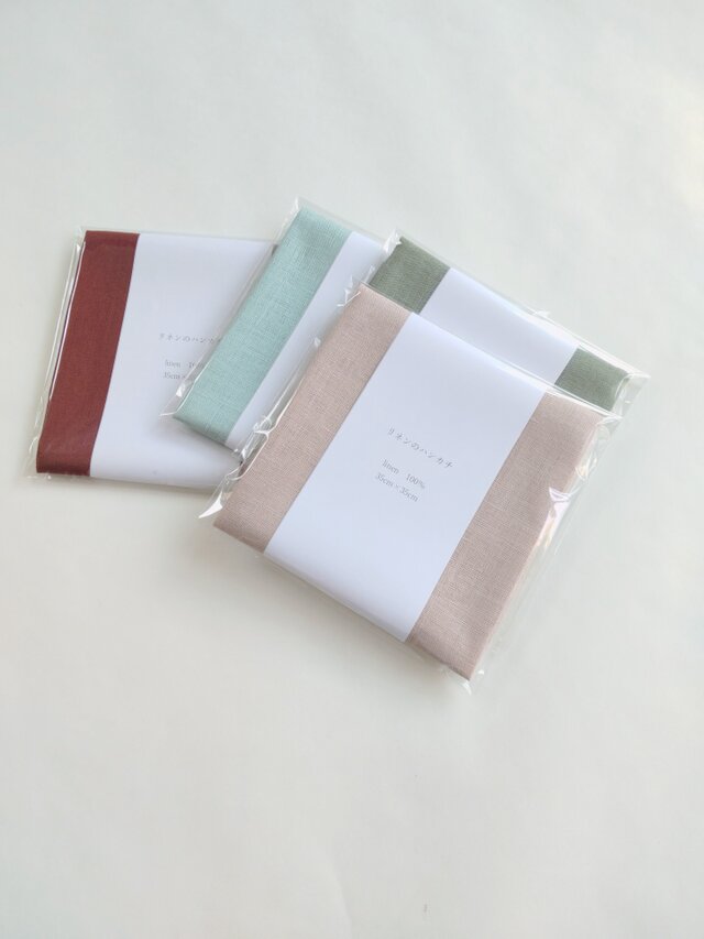 リネンのハンカチ 42cm×42cm 紫 | iichi ハンドメイド・クラフト作品・手仕事品の通販