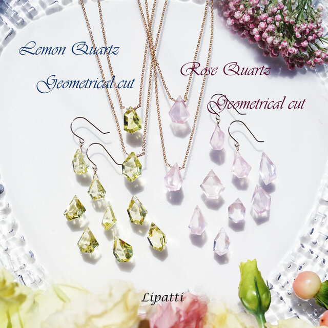極上発色★レモンクォーツのラフファセットカットネックレス ～Marie | iichi ハンドメイド・クラフト作品・手仕事品の通販